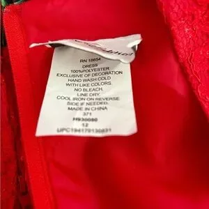 Rare Editions | Dresses | Rare Editions Hilo Red Rose Dress Size 2 ...